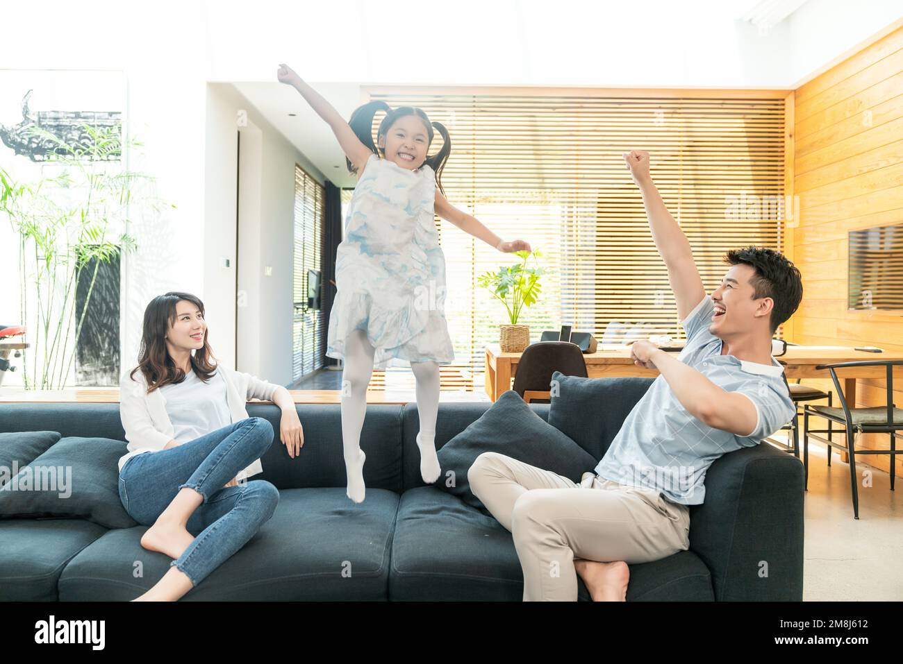 The happy family Stock Photo - Alamy