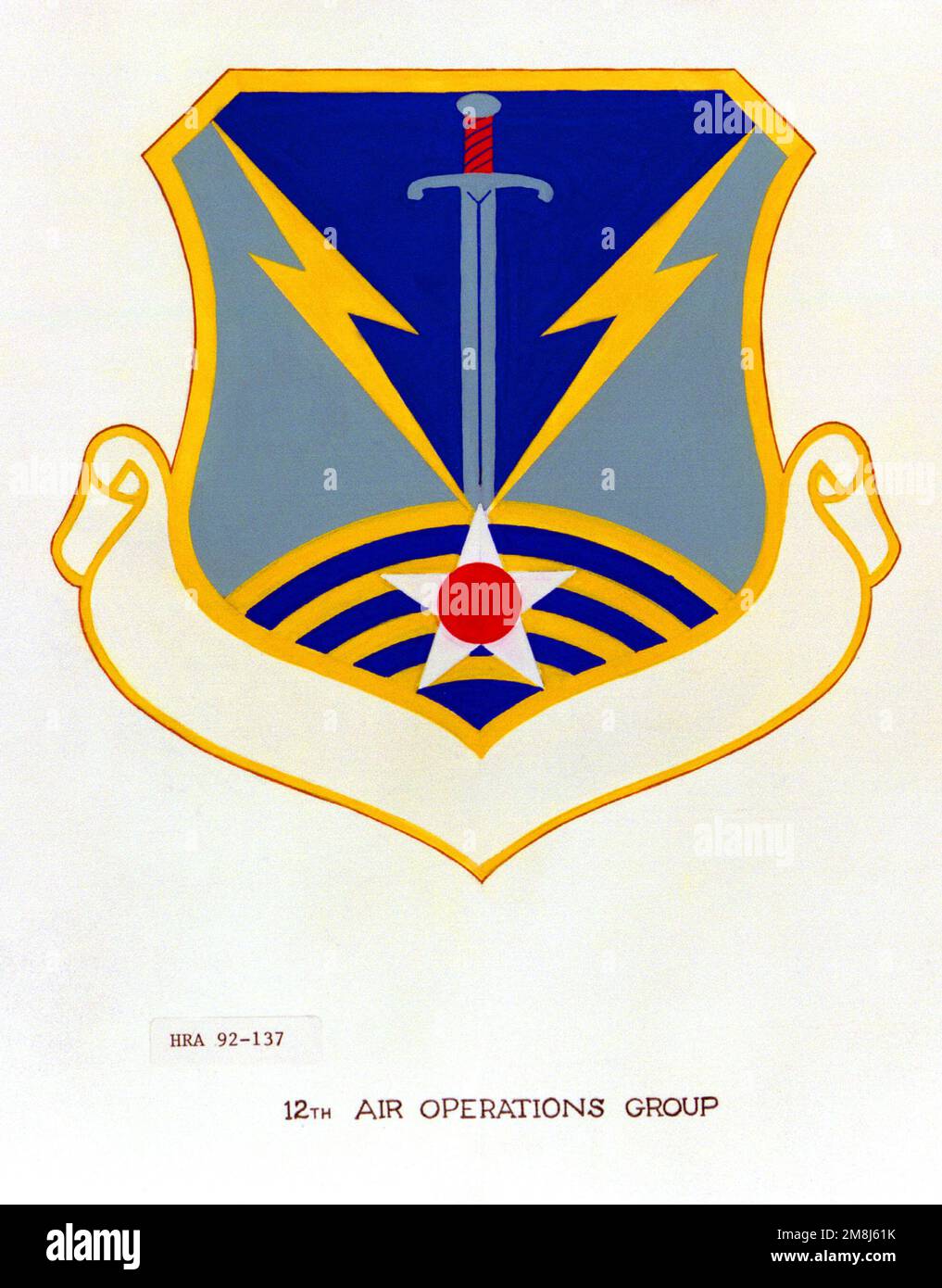 Approved insignia of the 12th Air Operations Group. Country: Unknown ...