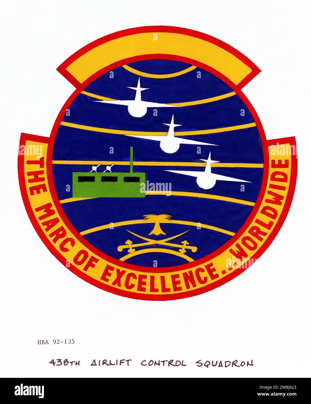 Approved insignia of the 438th Airlift Control Squadron. Country ...
