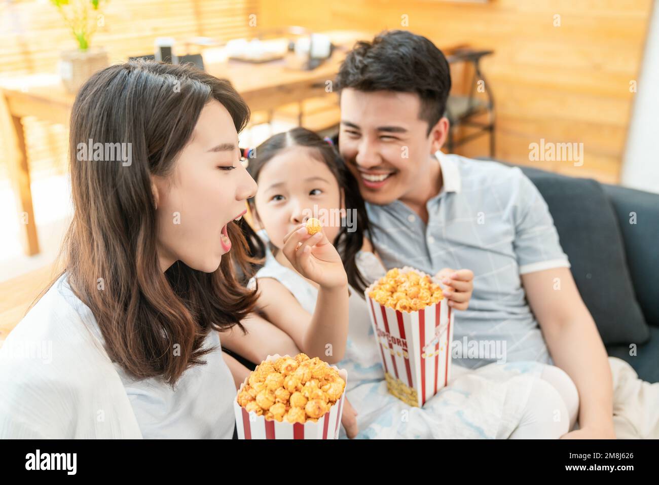The happy family Stock Photo - Alamy
