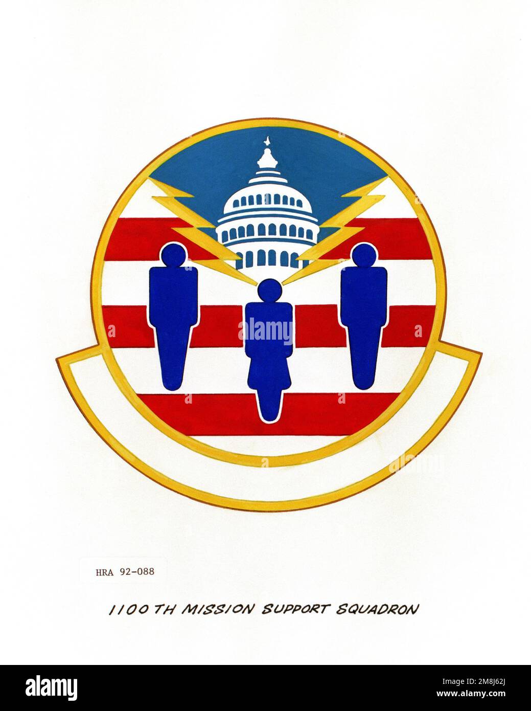Approved insignia of the 1100th Mission Support Squadron. Country ...
