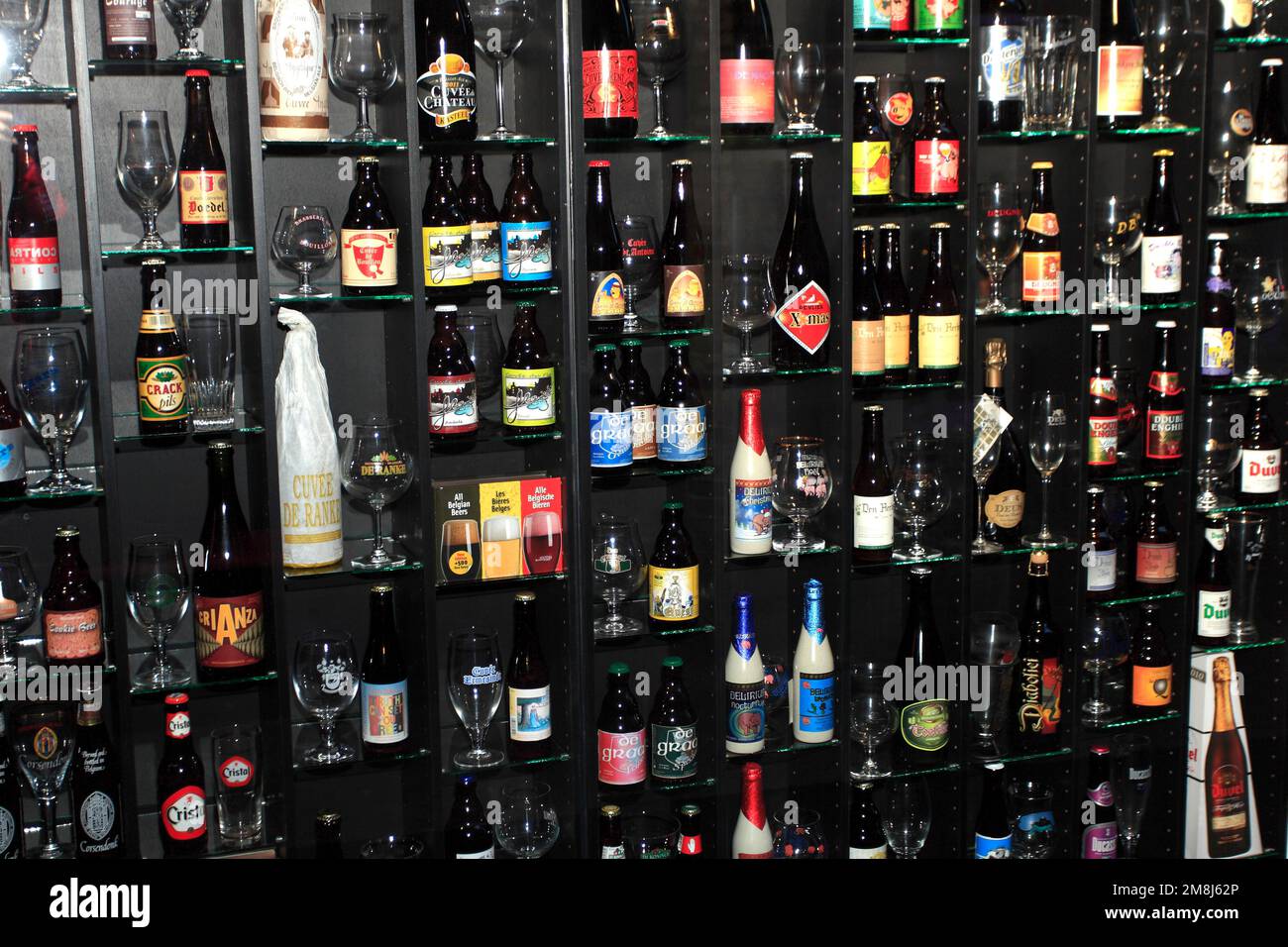 Belgium Beer shop display, Bruges City, West Flanders in the Flemish ...