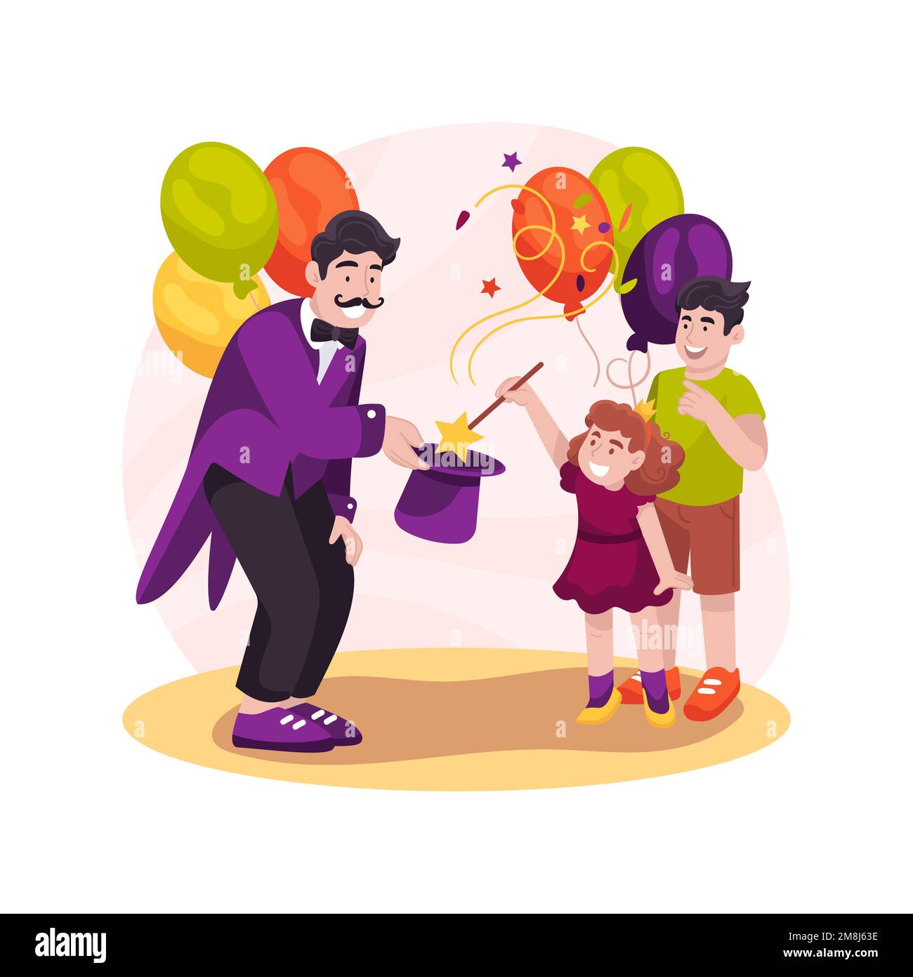 Magic show isolated cartoon vector illustration. Wizard performance ...