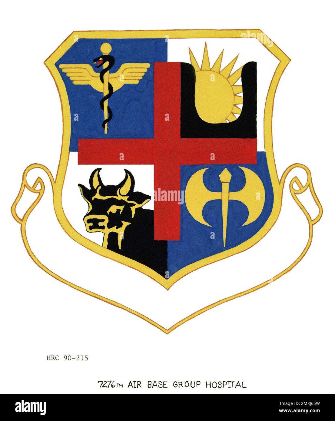 Approved insignia for the 7276th Air Base Group Hospital. Country ...