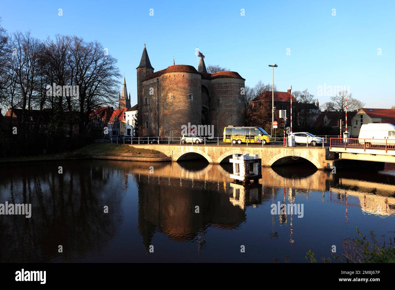 The Kruispoort City Gate, Bruges City, West Flanders in the Flemish ...