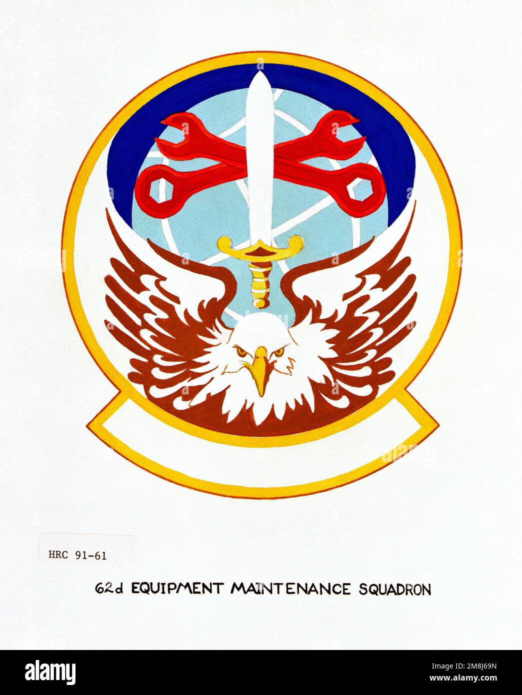Approved insignia of the 62nd Equipment Maintenance Squadron. Country: Unknown Stock Photo - Alamy