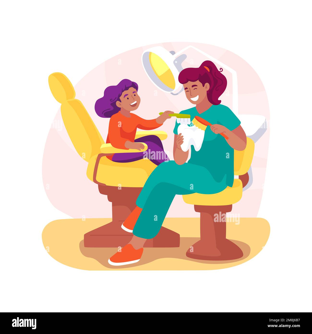 Dentist isolated cartoon vector illustration. Pediatric dentistry ...