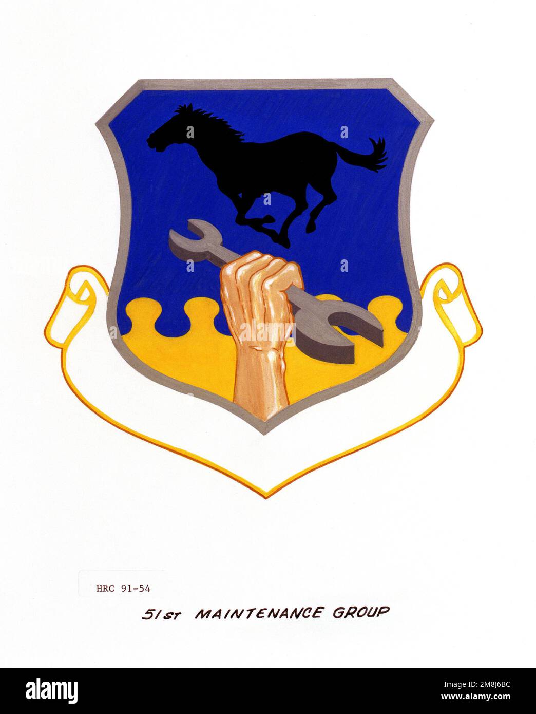 Approved insignia of the 51st Maintenance Group. Country: Unknown Stock ...