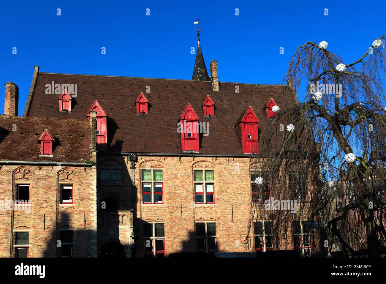 Architecture in the Rozenhoedkaai area of Bruges City, West Flanders in ...