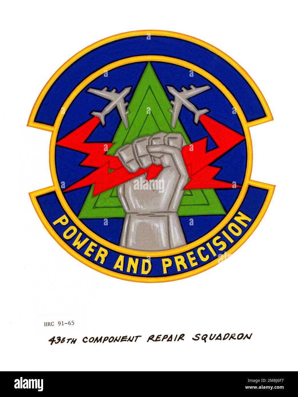 Approved insignia of the 438th Component Repair Squadron. Country ...