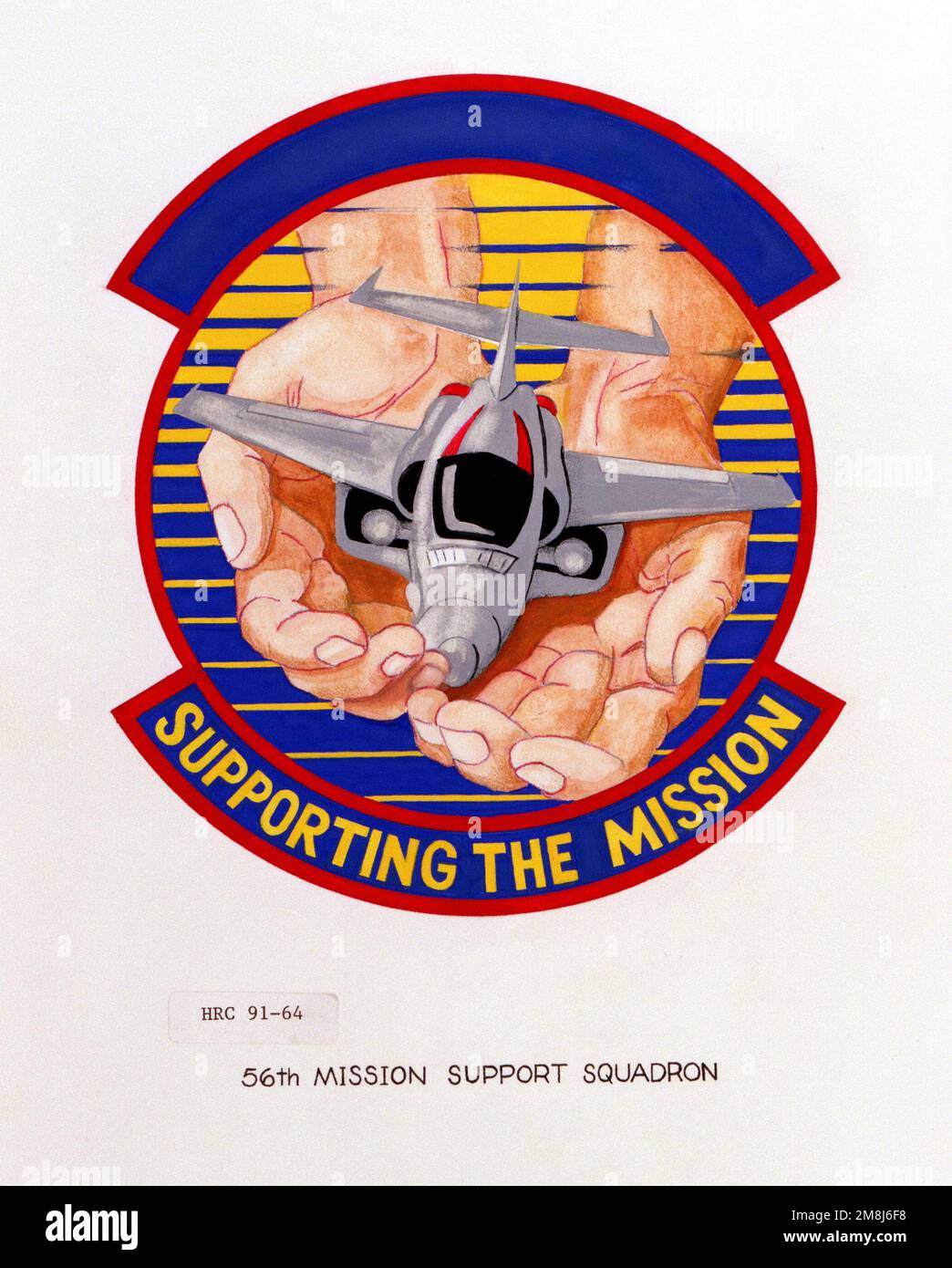Approved insignia of the 56th Mission Support Squadron. Country ...