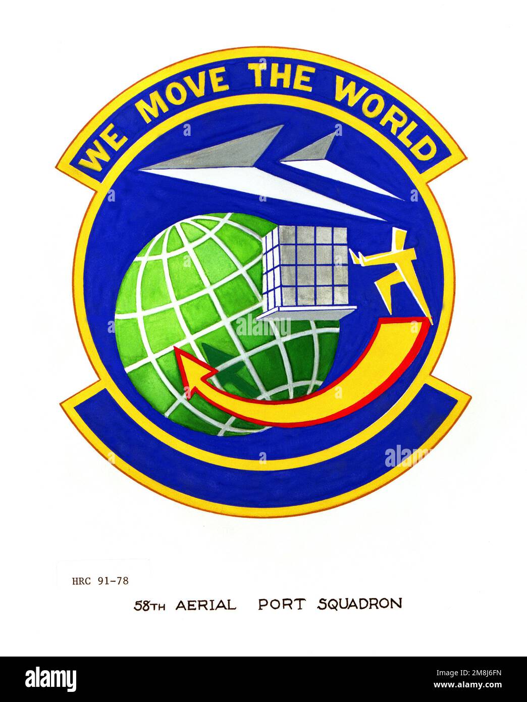 Approved insignia of the 58th Aerial Port Squadron. Country: Unknown ...