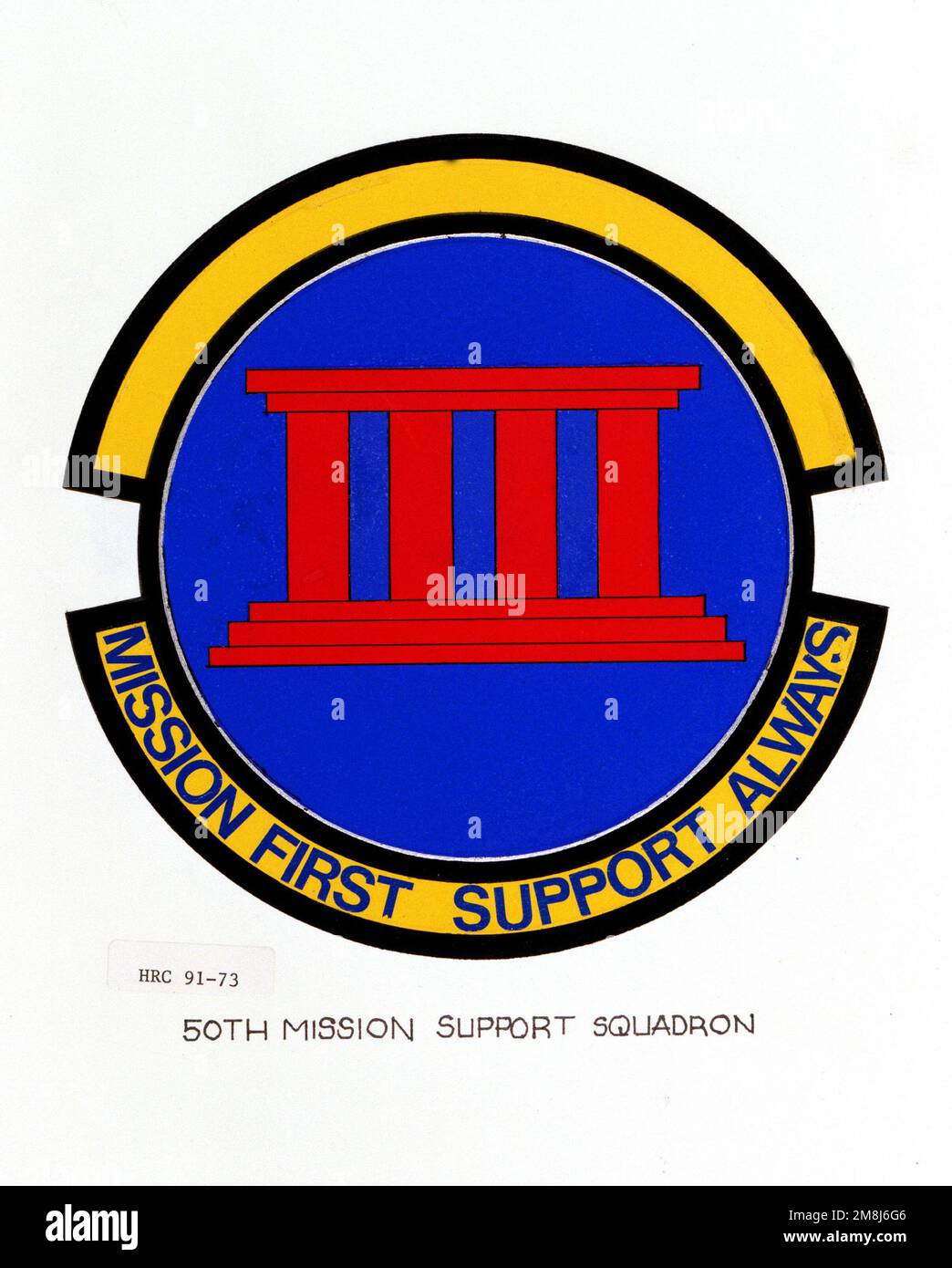 Approved insignia of the 50th Mission Support Squadron. Country ...