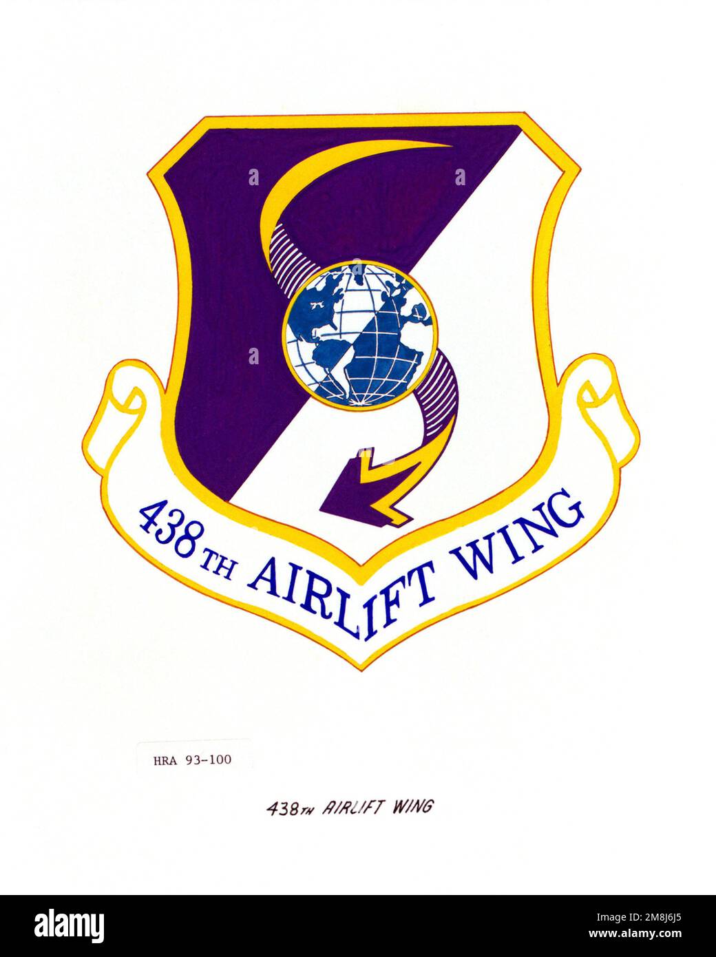 Approved insignia of the 438th Airlift Wing. Country: Unknown Stock ...