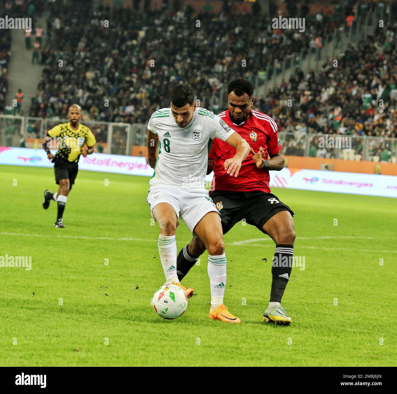 Bakari, Algeria. 14th Jan, 2023. Algeria defeats Libya (1-0) in the ...