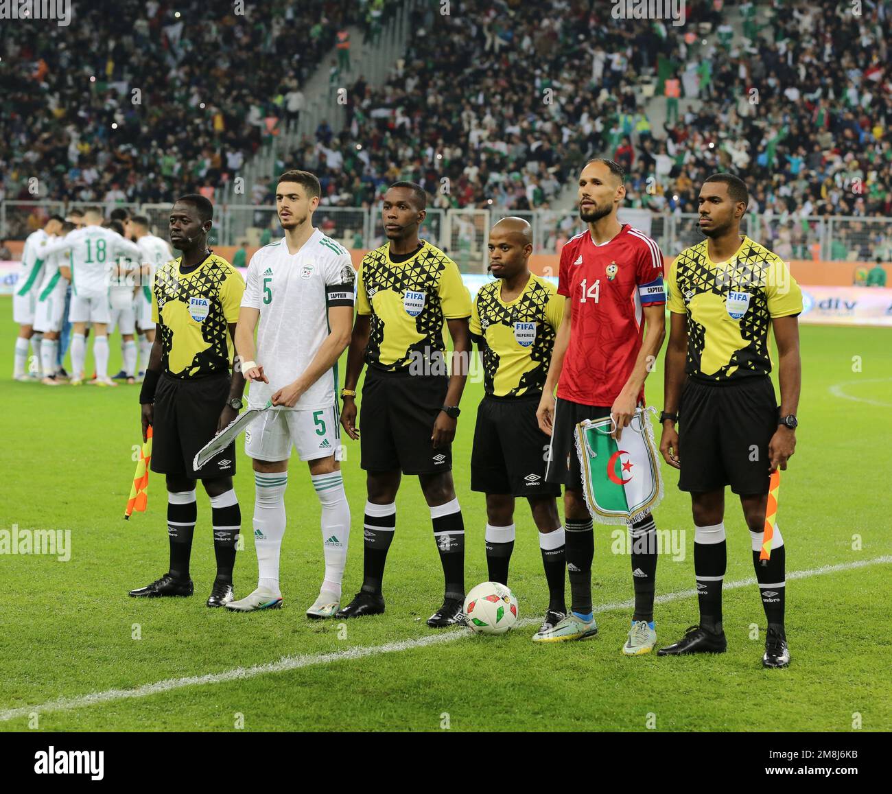 Bakari, Algeria. 14th Jan, 2023. Algeria defeats Libya (1-0) in the ...