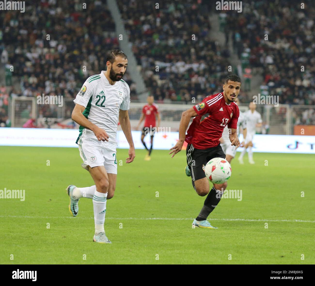 Bakari, Algeria. 14th Jan, 2023. Algeria defeats Libya (1-0) in the ...