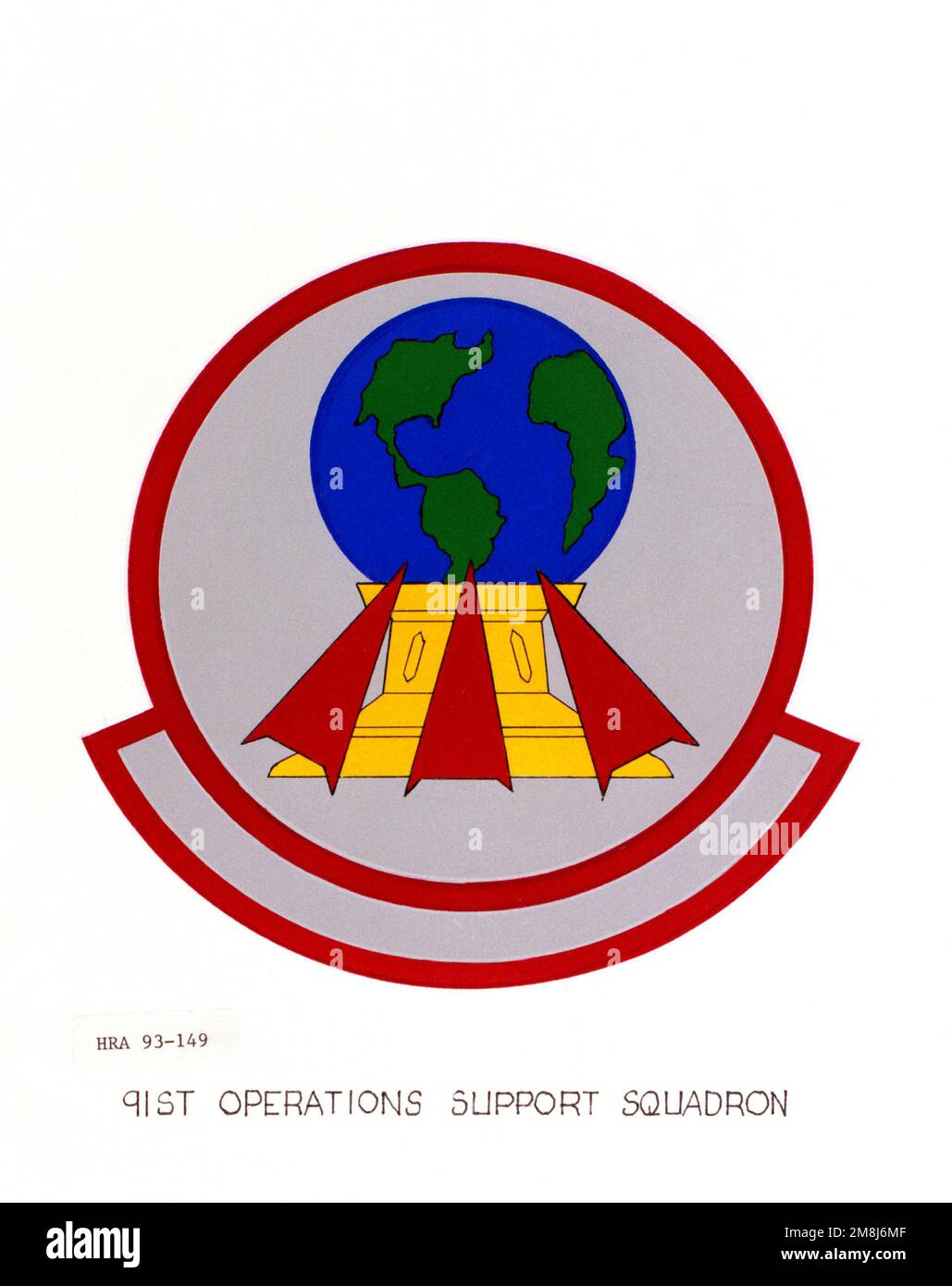 Approved insignia of the 91st Operations Support Squadron. Country ...