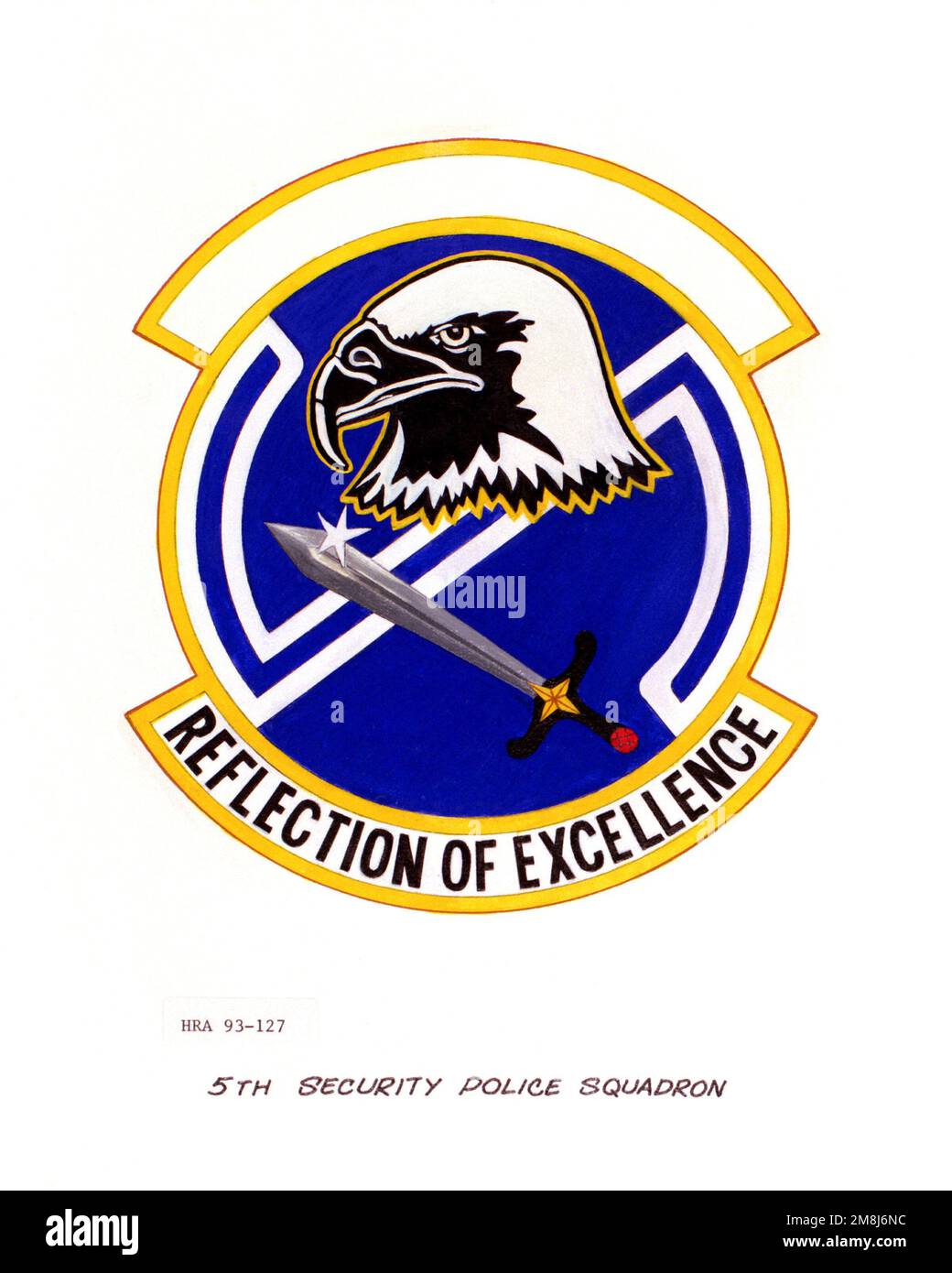 Approved insignia of the 5th Security Police Squadron. Country: Unknown ...