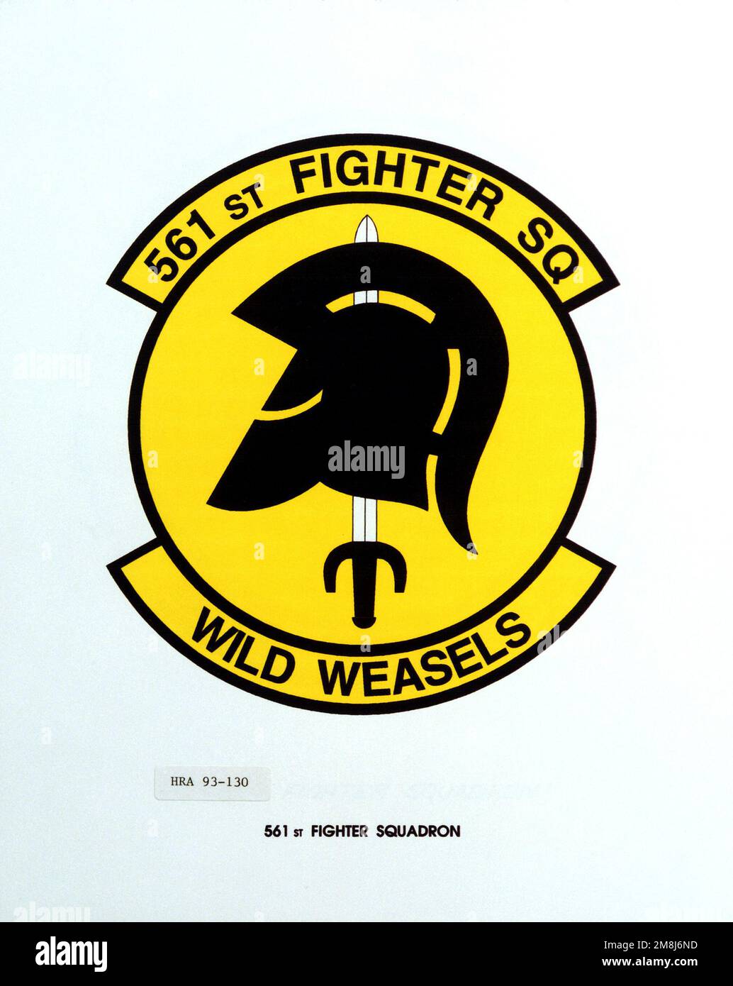 Approved insignia of the 561st Figher Squadron. Country: Unknown Stock ...