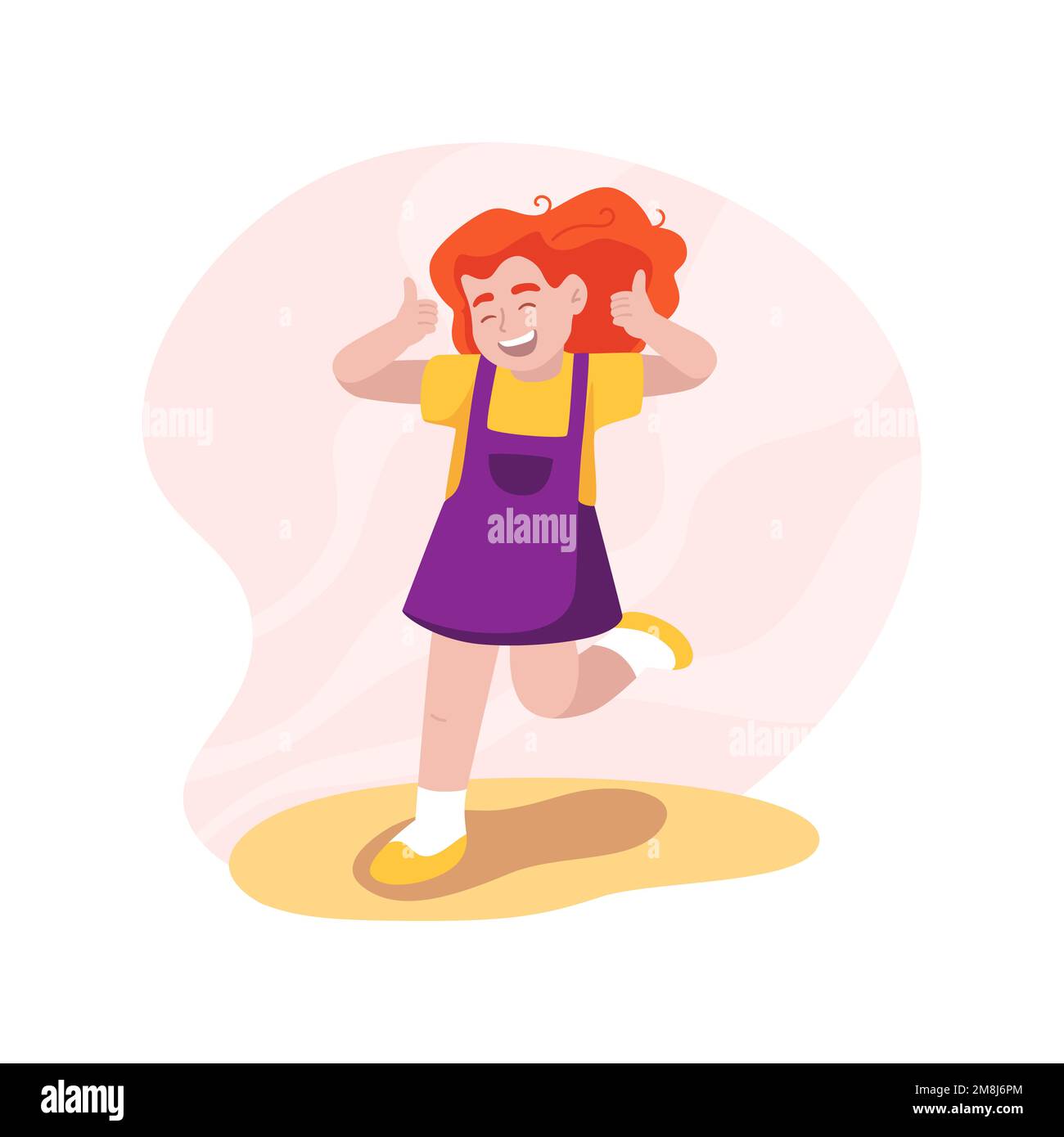 Satisfaction isolated cartoon vector illustration. Satisfied girl ...