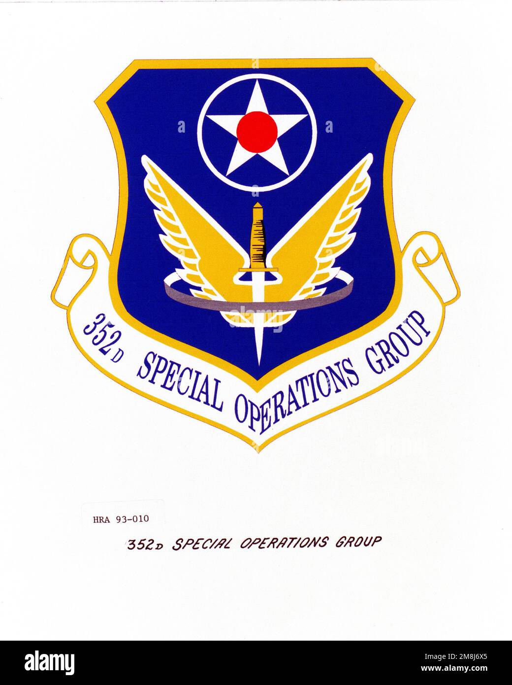 Approved Insignia of the 352nd Special Operations Group. Country ...