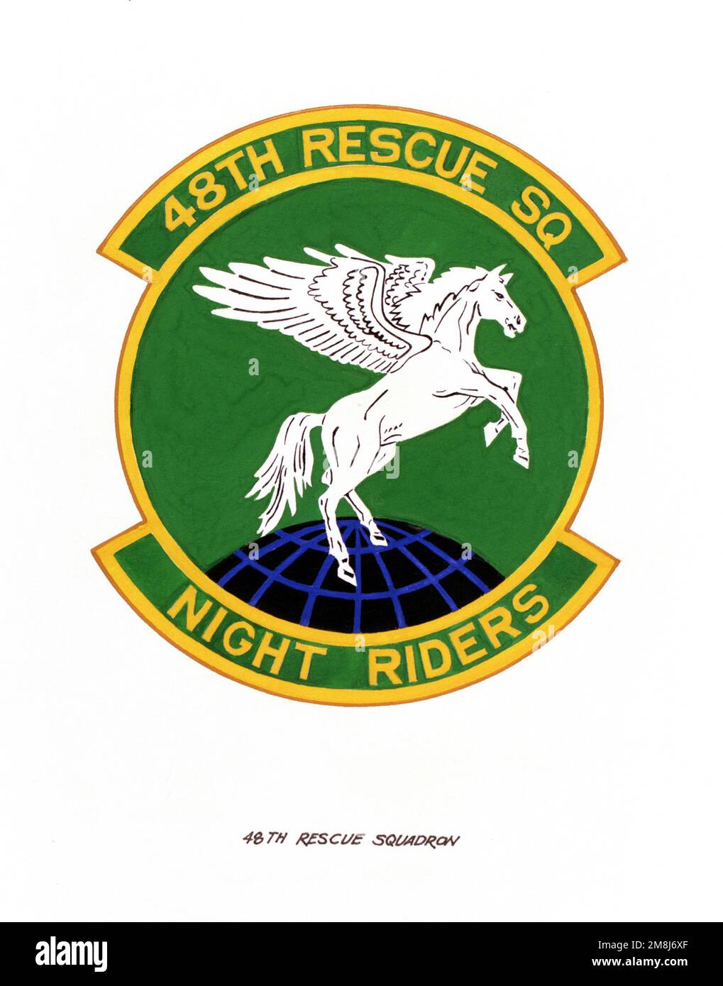 Approved Insignia of the 48th Rescue Squadron. Country: Unknown Stock ...