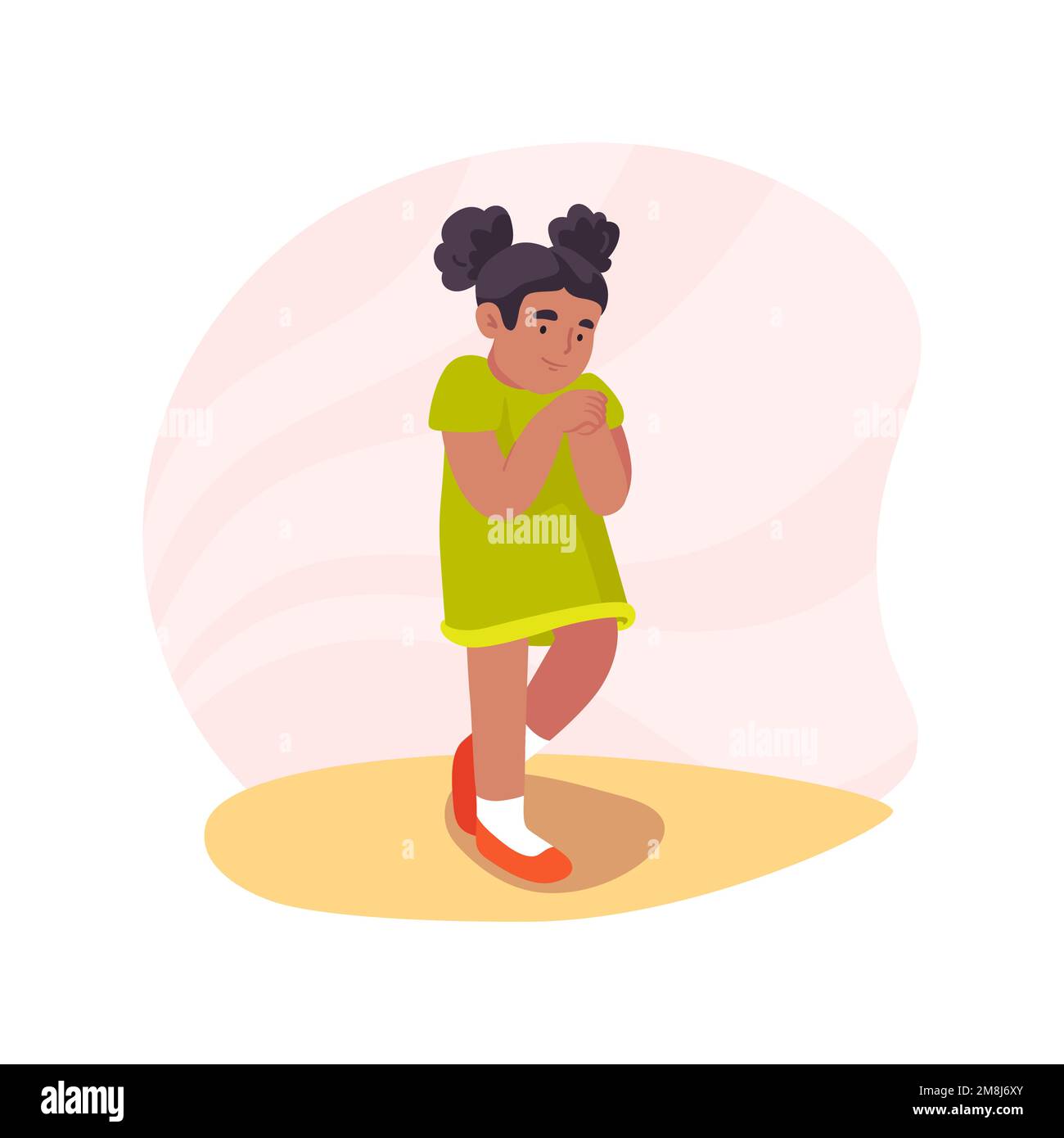 Embarrassment isolated cartoon vector illustration. Shy and embarrassed ...