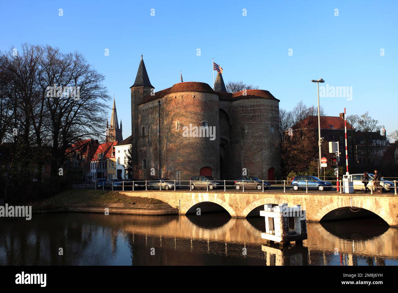 The Kruispoort City Gate, Bruges City, West Flanders in the Flemish ...