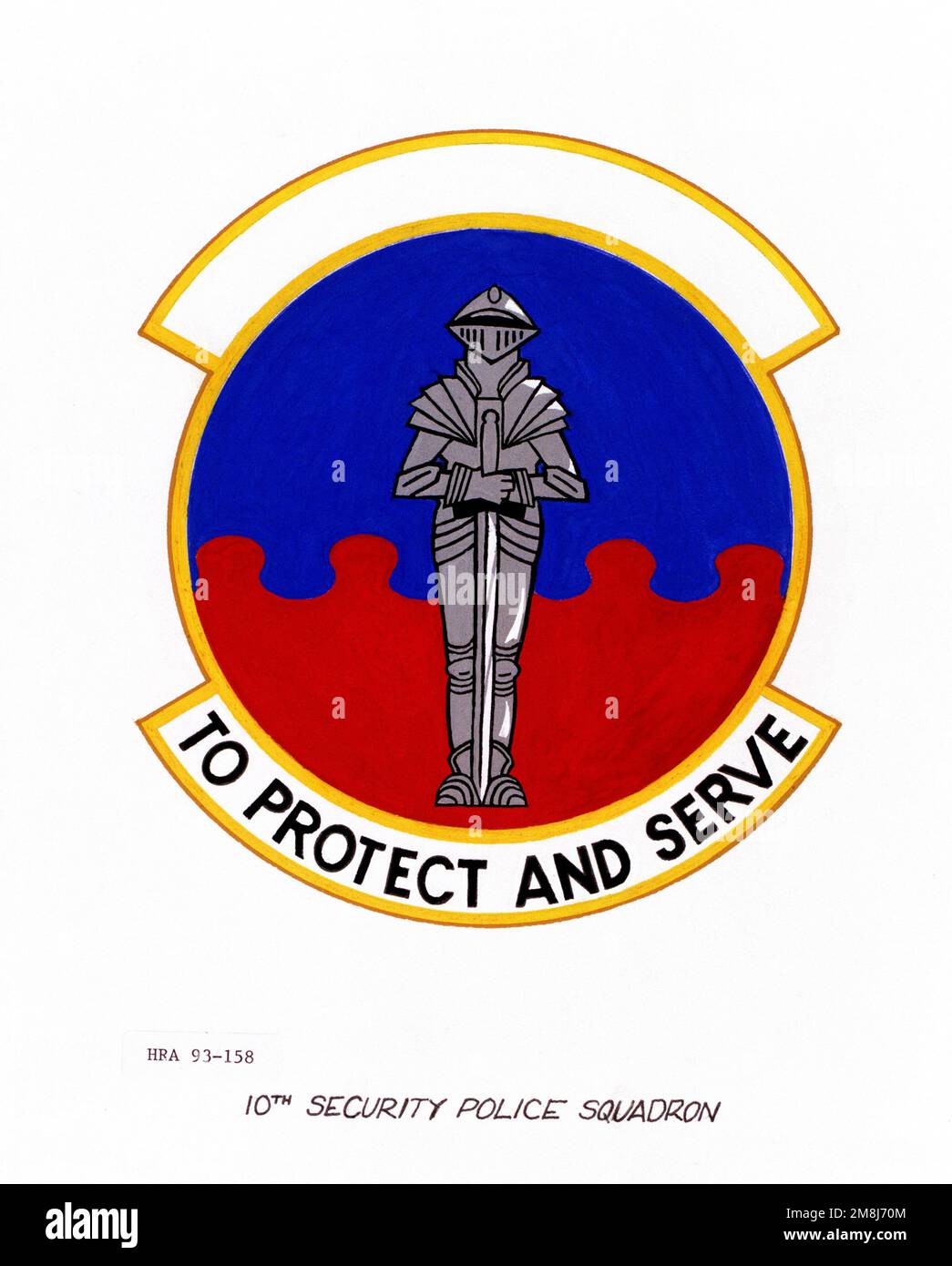 Approved Insignia of the 10th Security Police Squadron. Country ...