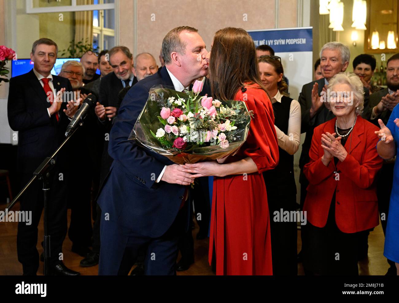 Prague, Czech Republic. 14th Jan, 2023. Presidential candidate Tomas ...