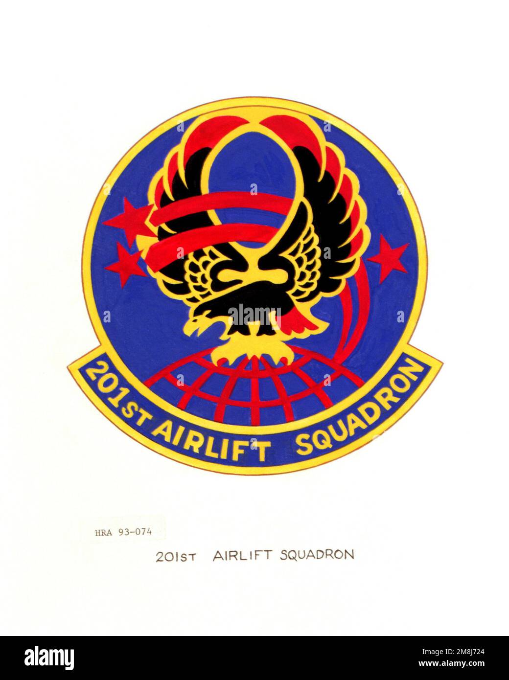 Approved Insignia of the 201st Airlift Squadron. Country: Unknown Stock ...