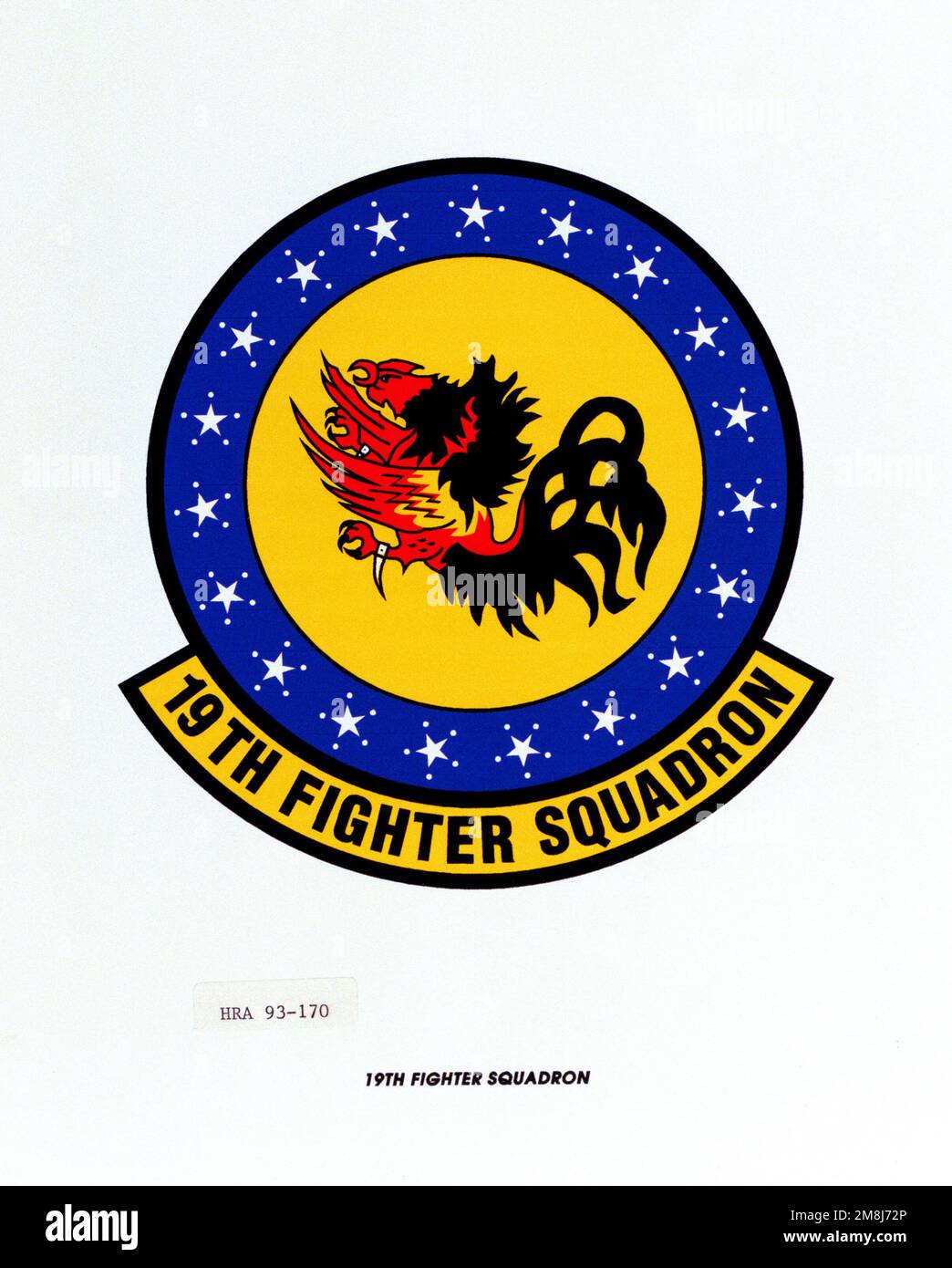 Approved Insignia of the 19th Fighter Squadron. Country: Unknown Stock ...