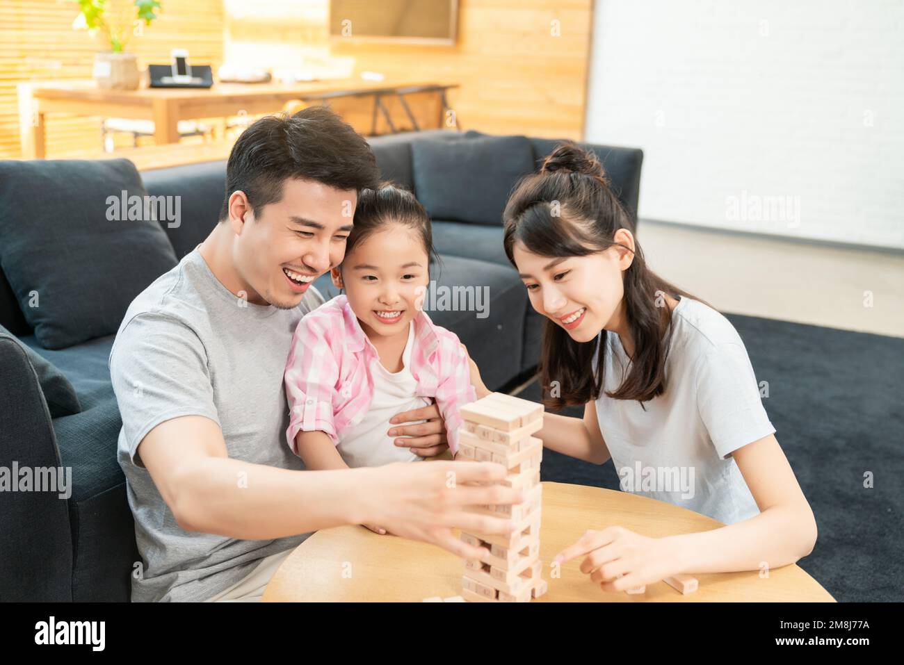 The happy family Stock Photo - Alamy