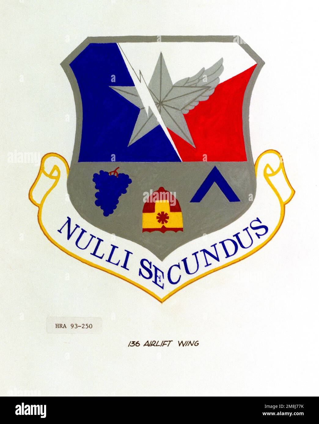 Approved Insignia of the 136th Airlift Wing. Country: Unknown Stock ...