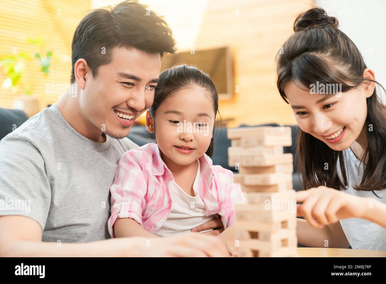 The happy family Stock Photo - Alamy