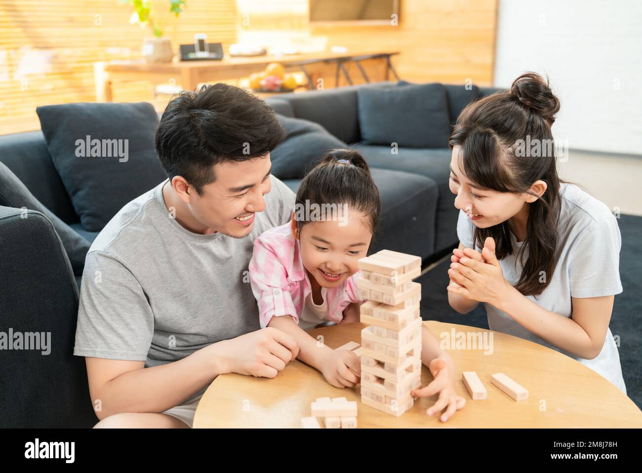 The happy family Stock Photo - Alamy