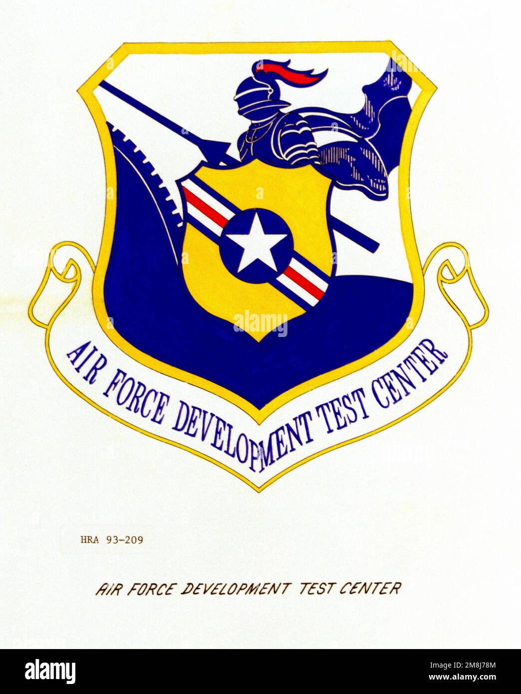Approved Insignia of the Air Force Development Test Center. Country ...