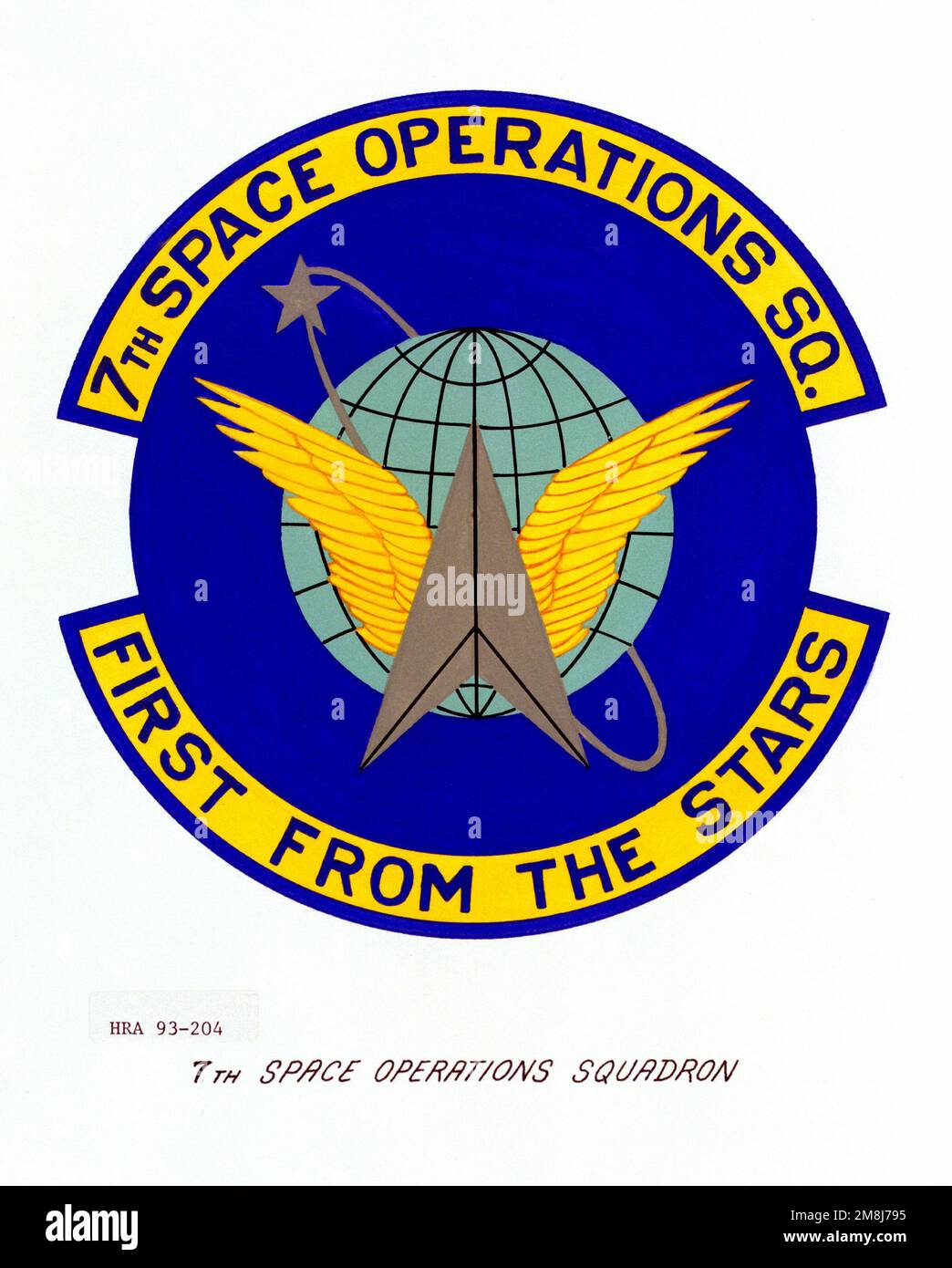 Approved Insignia of the 7th Space Operations Squadron. Country ...