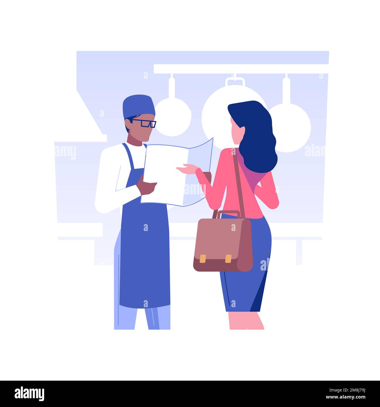 Select a food franchise isolated concept vector illustration ...