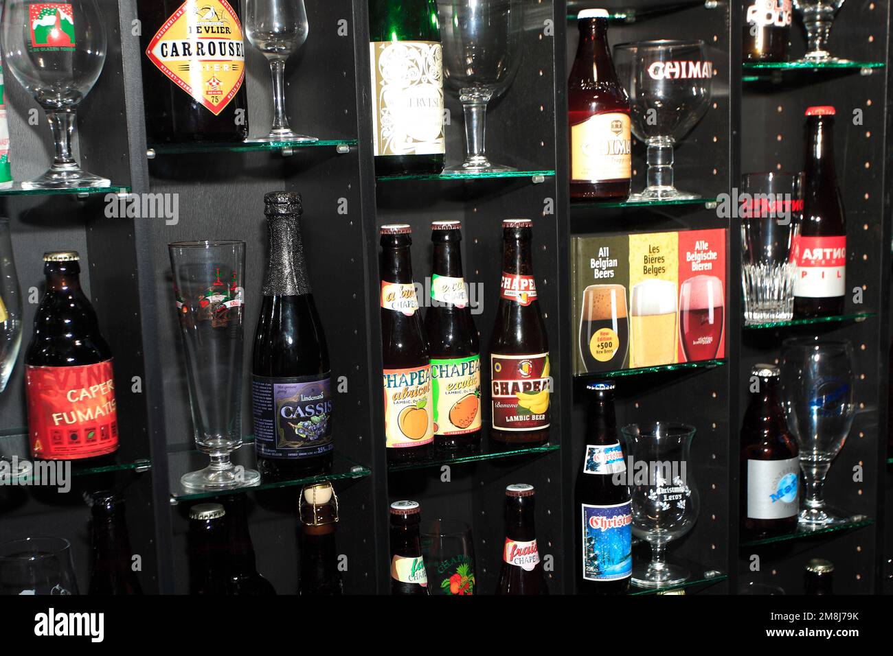 Belgium Beer shop display, Bruges City, West Flanders in the Flemish ...