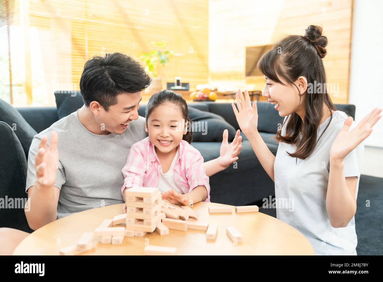 The happy family Stock Photo - Alamy
