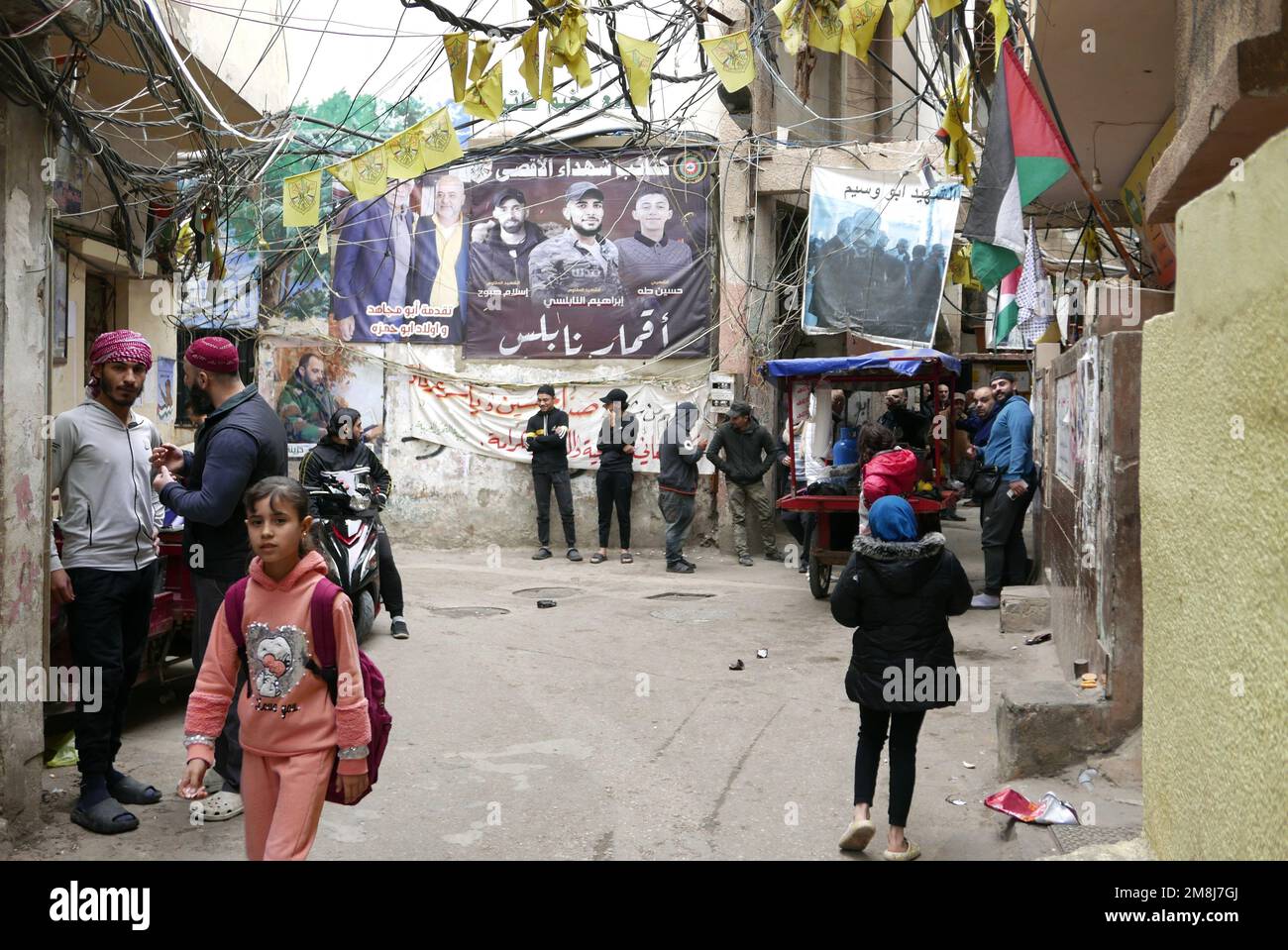 Shatila palestinian camp beirut lebanon unrwa nakba hi-res stock ...