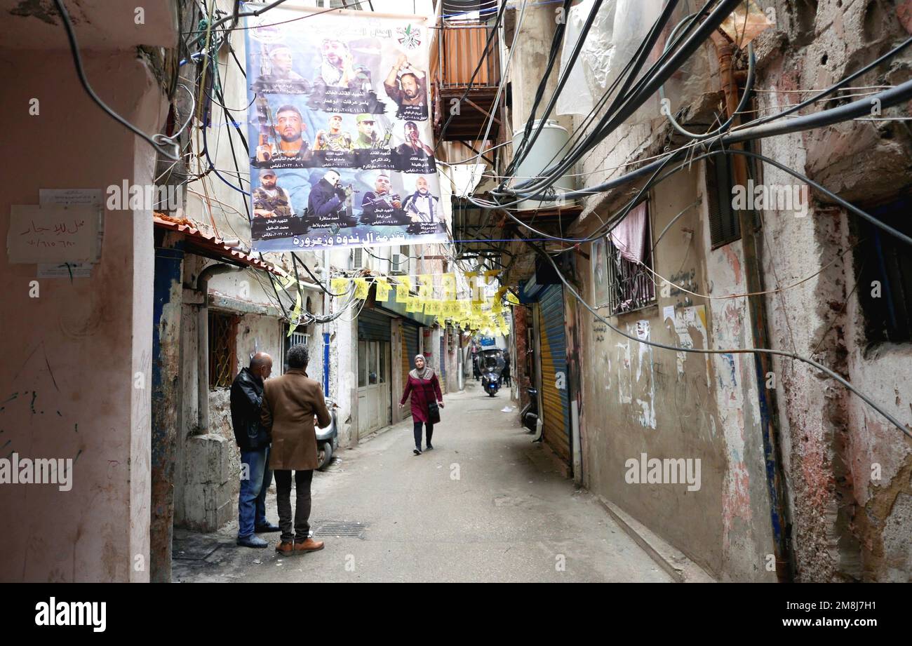 Shatila palestinian camp beirut lebanon unrwa nakba hi-res stock ...