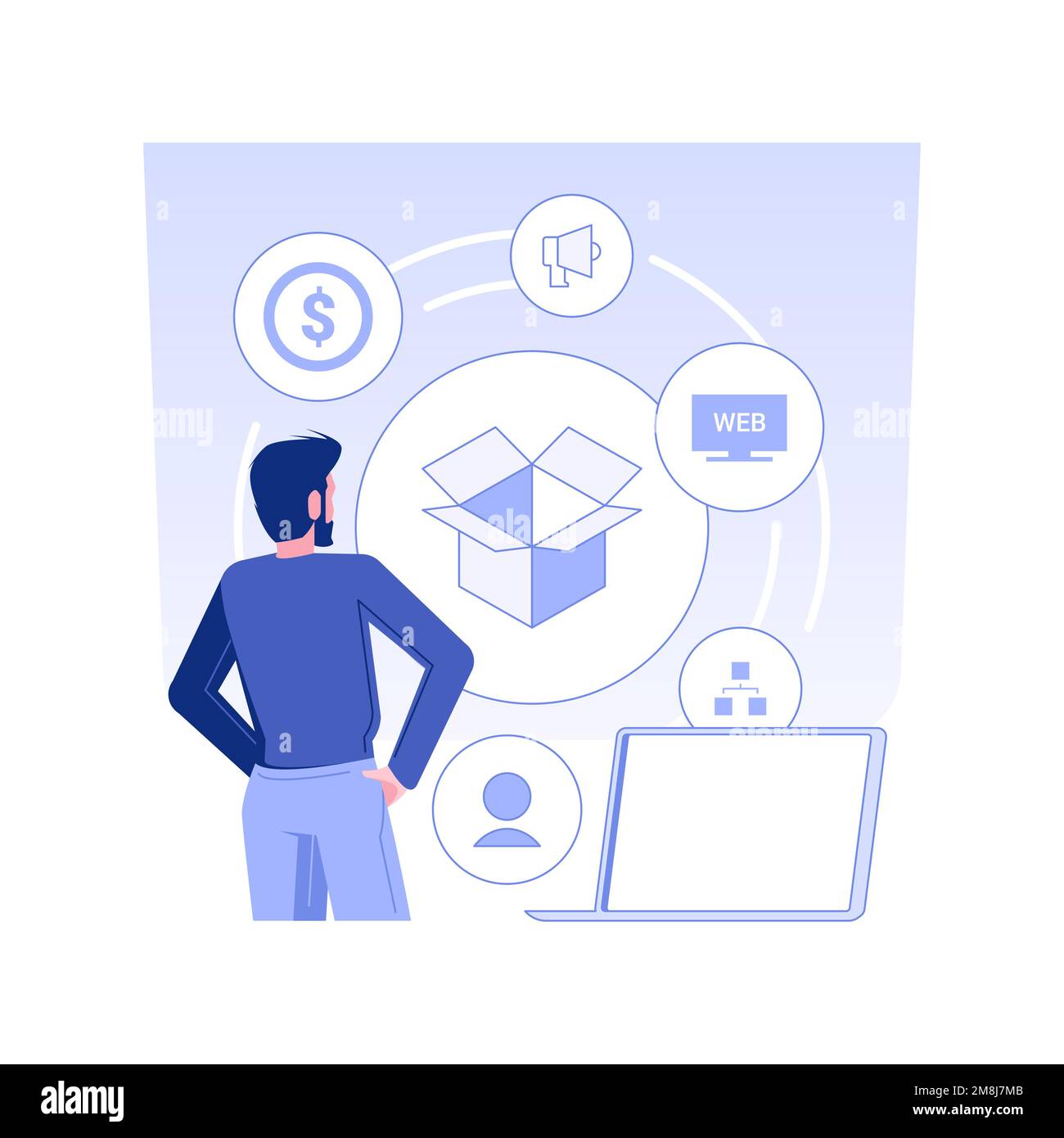 Marketing strategy development isolated concept vector illustration ...