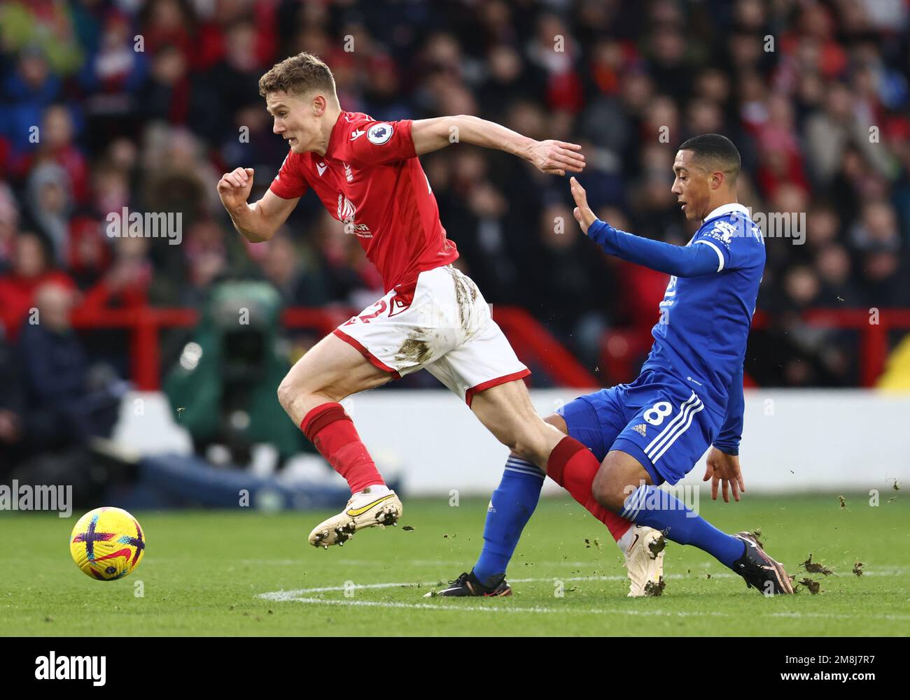 Nottingham, UK. 14th January 2023. Ryan Yates of Nottingham Forest ...