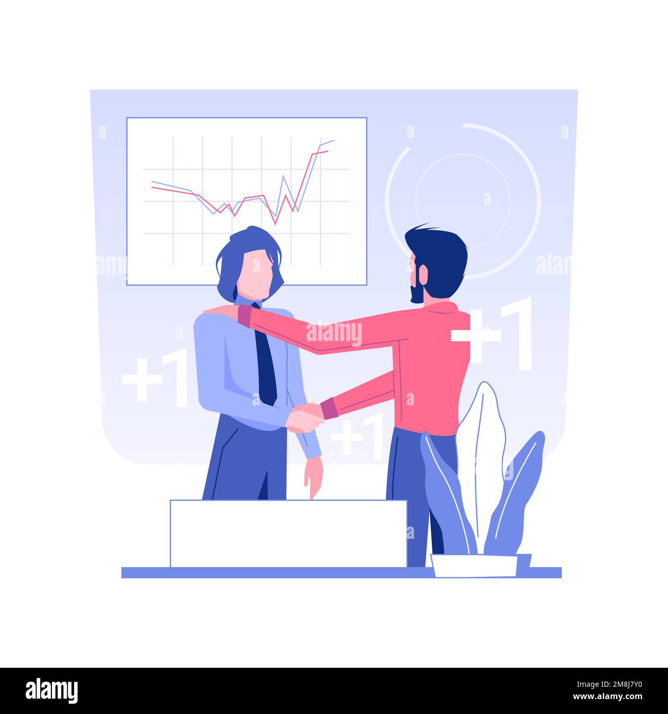 Getting supervising position isolated concept vector illustration. Boss ...