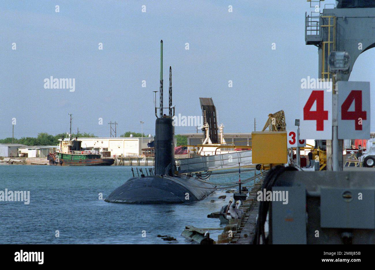 A port bow view of the of the Los Angeles class nuclear-powered attack ...