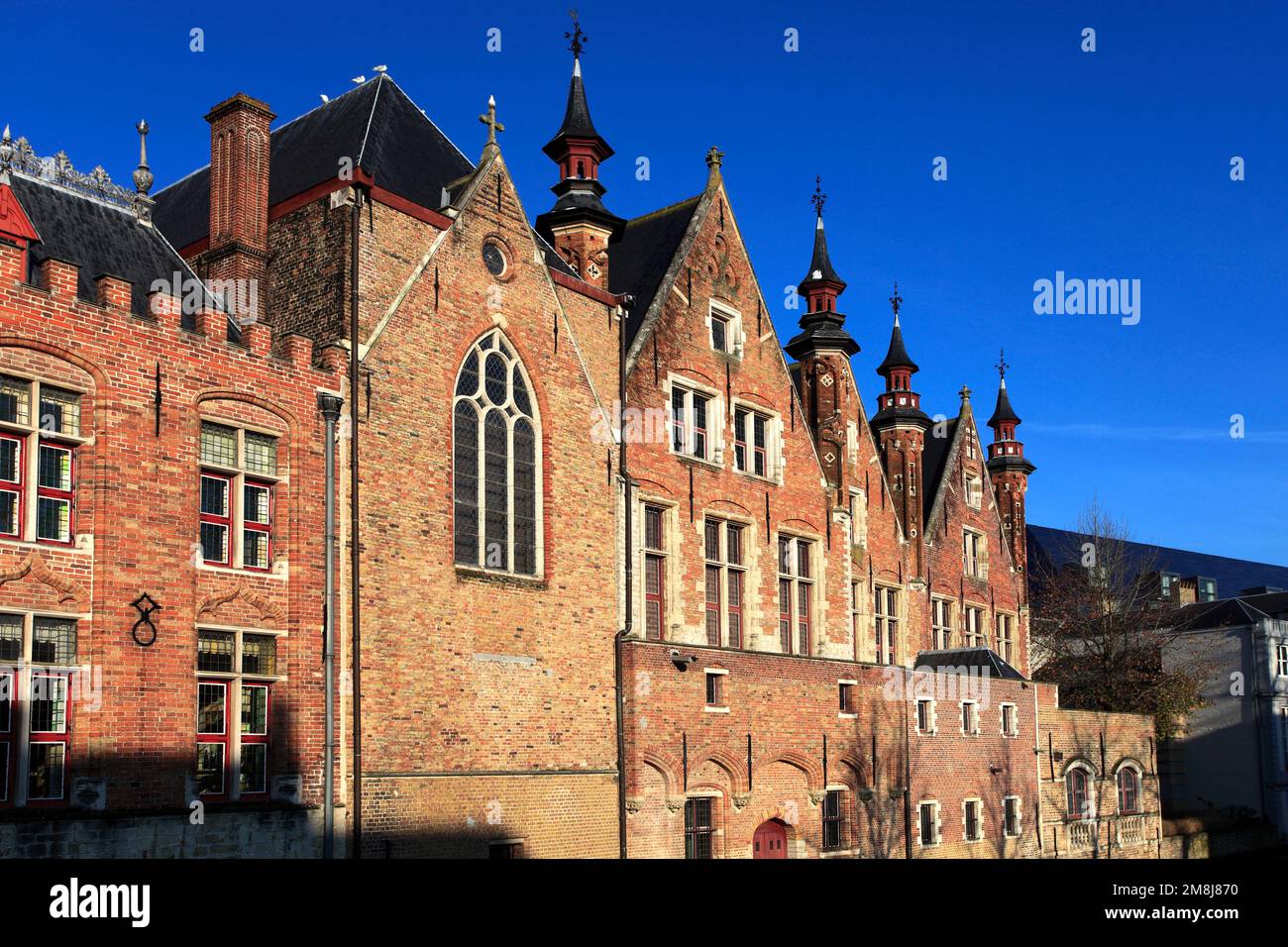 The City Hall exterior, Burg Square, Bruges City, West Flanders in the ...