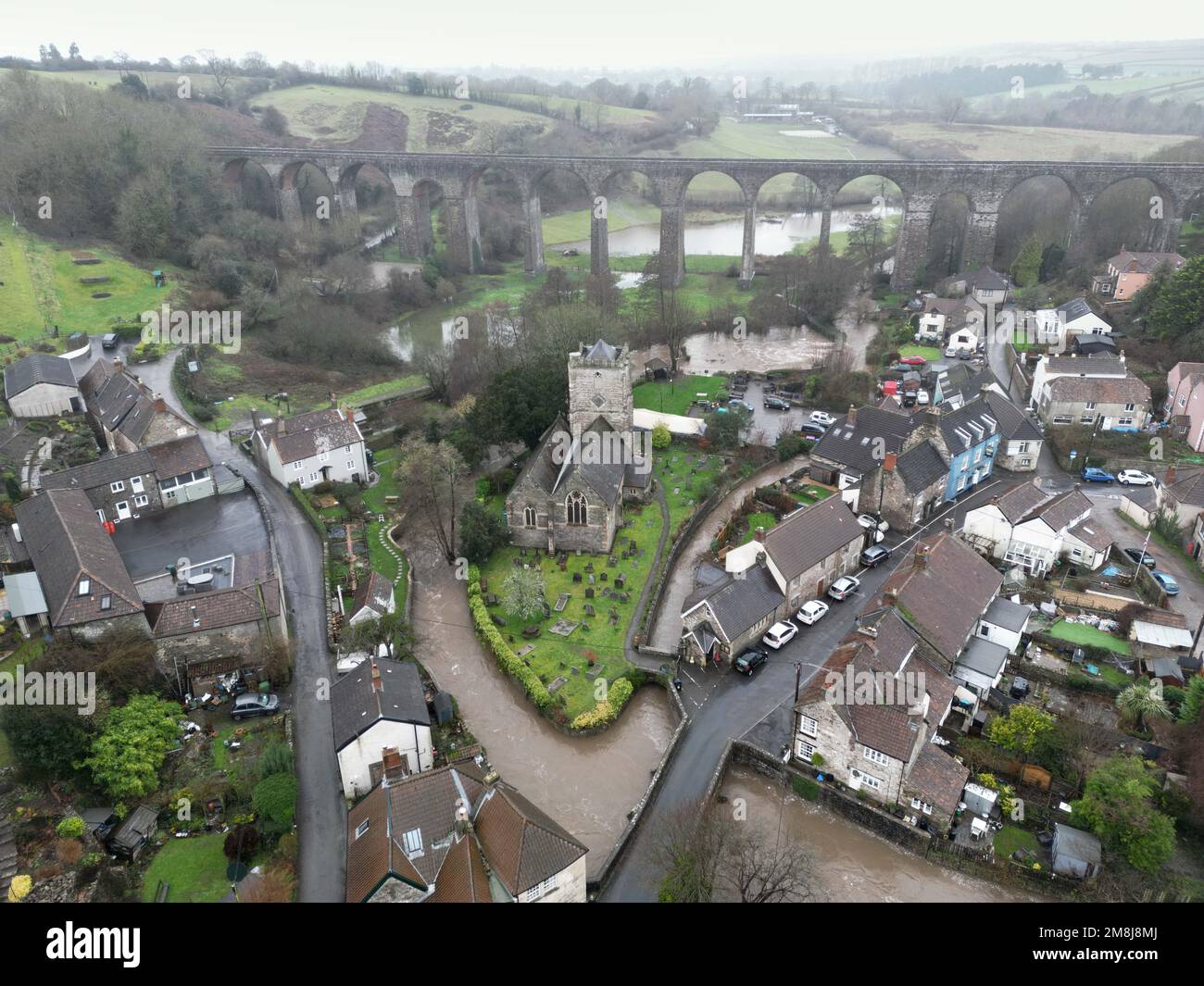 Church of St Thomas a Becket, Pensford, Somerset, UK. 12th January 2023 ...